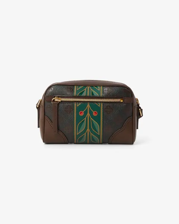 Casablanca Dark Brown Monogram Crossbody Bag By