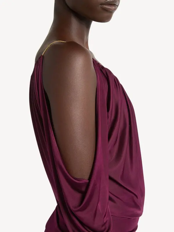 Balmain Long Flowing Jersey Dress