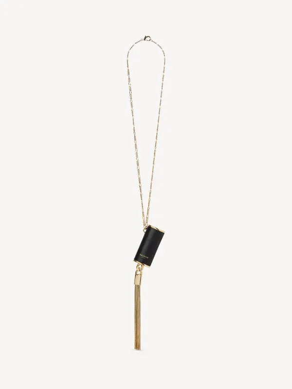 Balmain Ophir Lighter Holder In Smooth Leather