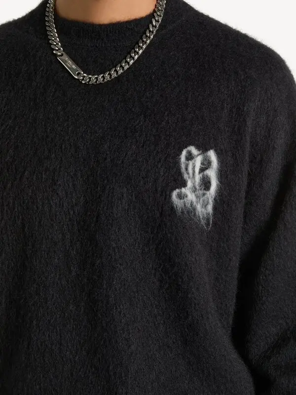 Balmain B Jumper In Brushed Mohair