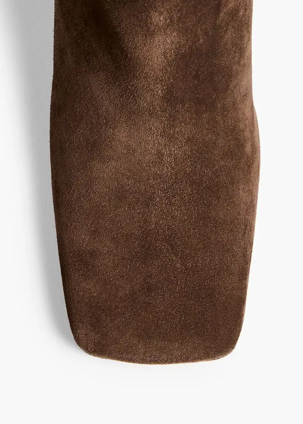 Khaite Petra Knee-high Boot In Suede