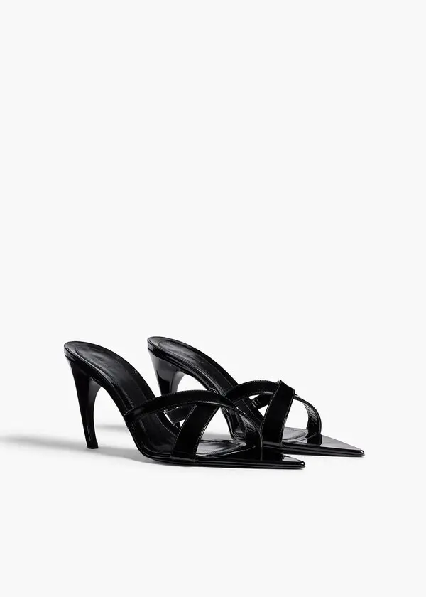 Khaite Sophie Sandal In Patent Leather