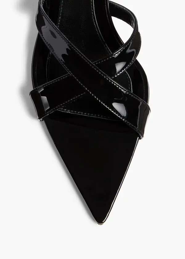 Khaite Sophie Sandal In Patent Leather