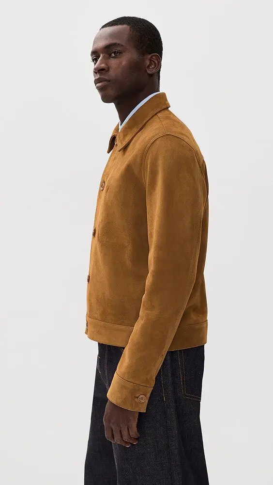 AMI Paris Buttoned Suede Jacket
