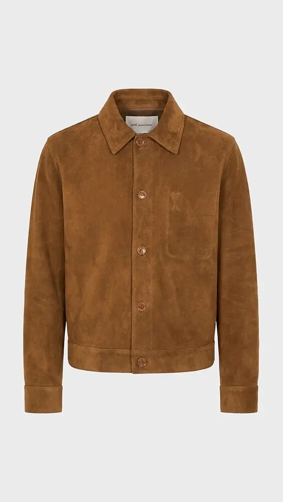 AMI Paris Buttoned Suede Jacket