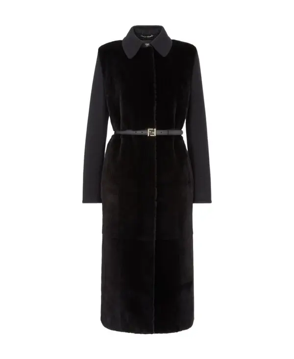 Fendi Single-breasted Belted Coat