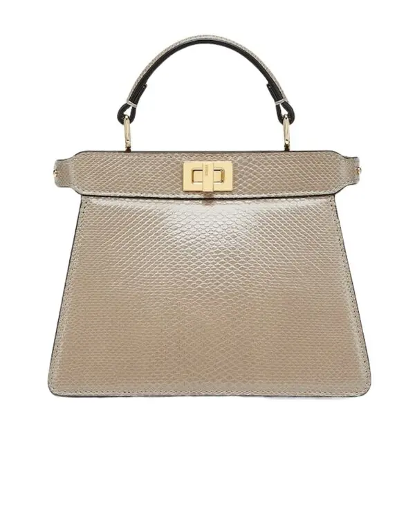 Fendi Dove-grey Karung Leather Bag