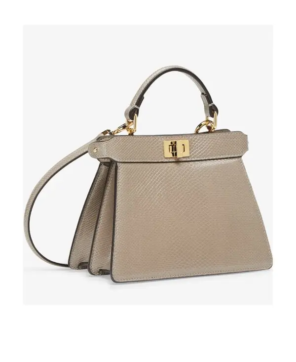 Fendi Dove-grey Karung Leather Bag