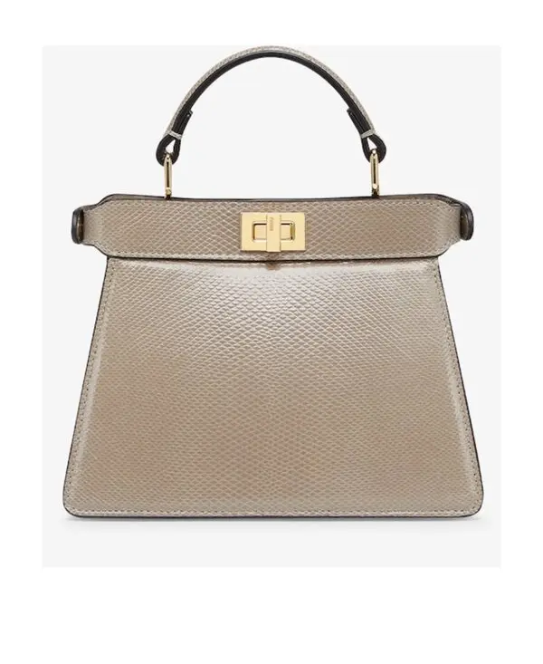 Fendi Dove-grey Karung Leather Bag