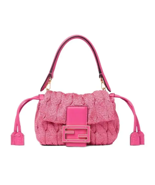 Fendi Cable-knit Mini-bag - Fuchsia