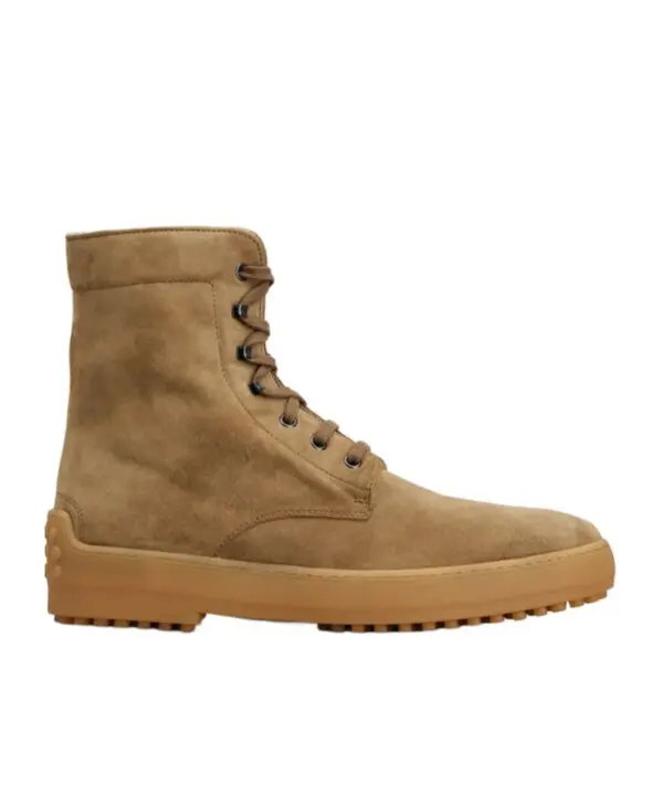 TOD'S Winter Gommino Ankle Boots In Suede - Brown