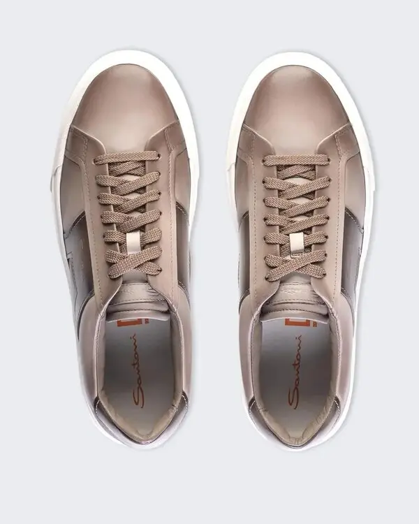 Santoni Gradient-effect Leather Sneakers