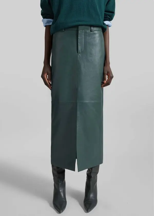 THE FRANKIE SHOP Maybelle Front-slit Pencil Skirt - Gray