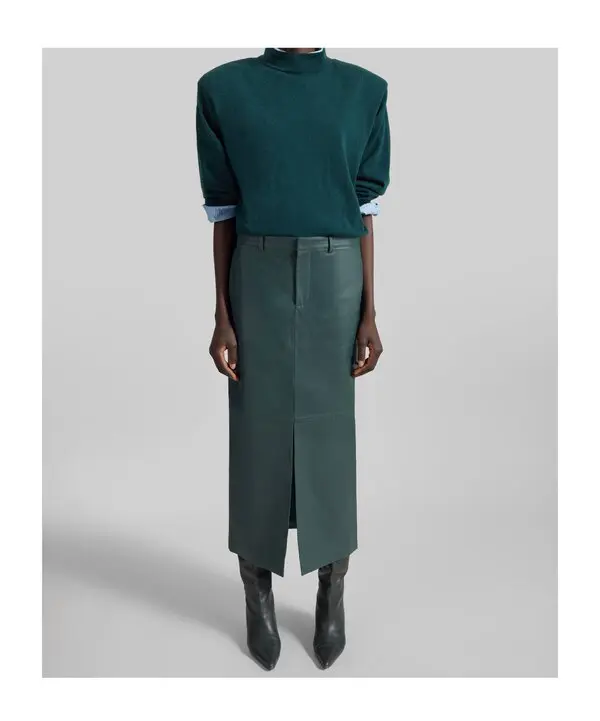 THE FRANKIE SHOP Maybelle Front-slit Pencil Skirt - Gray
