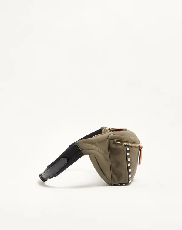 Valentino Garavani Stud Up Waist Bag In Technical Fabric