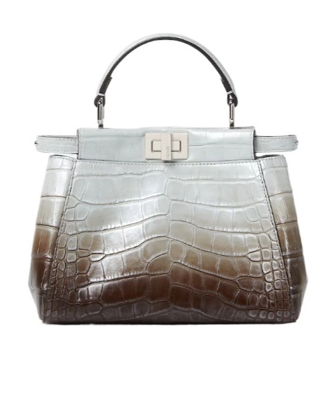 Fendi Graduated-effect Crocodile Bag - Grey