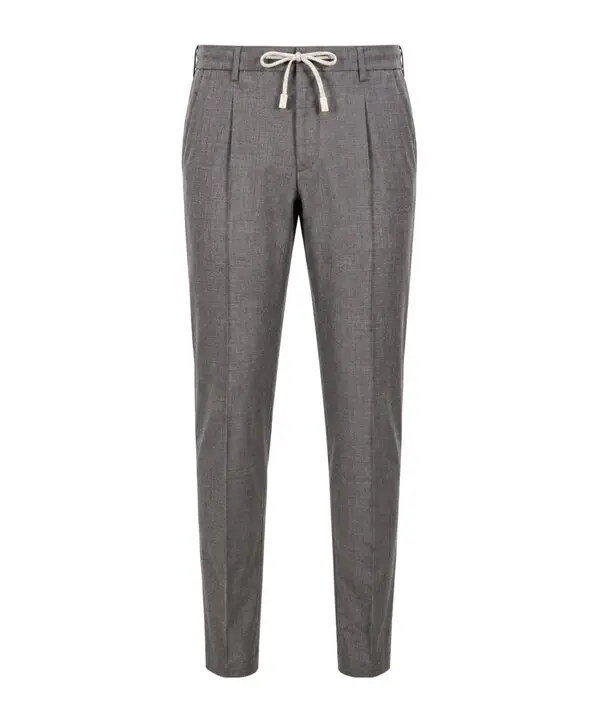 Eleventy Drawstring Pleated Trousers