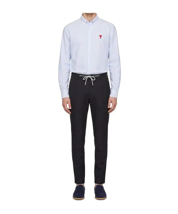 Eleventy Drawstring Pleated Trousers