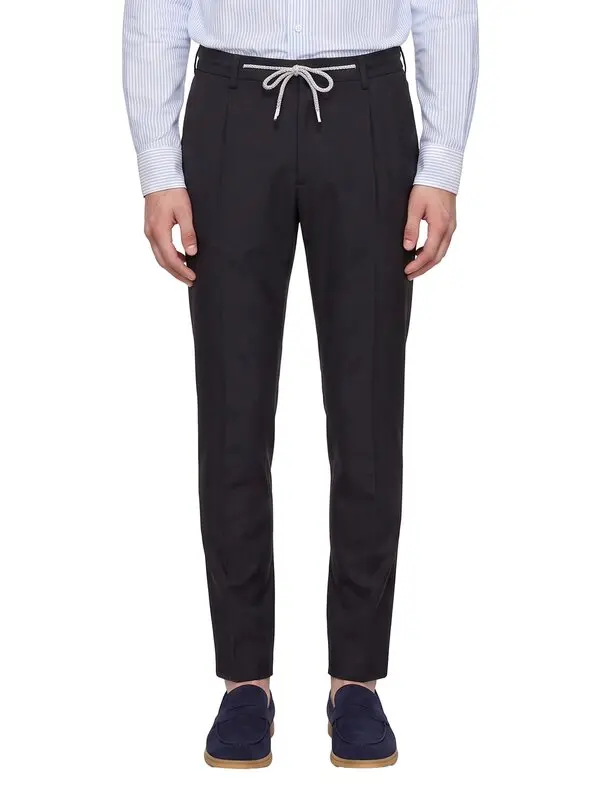 Eleventy Drawstring Pleated Trousers