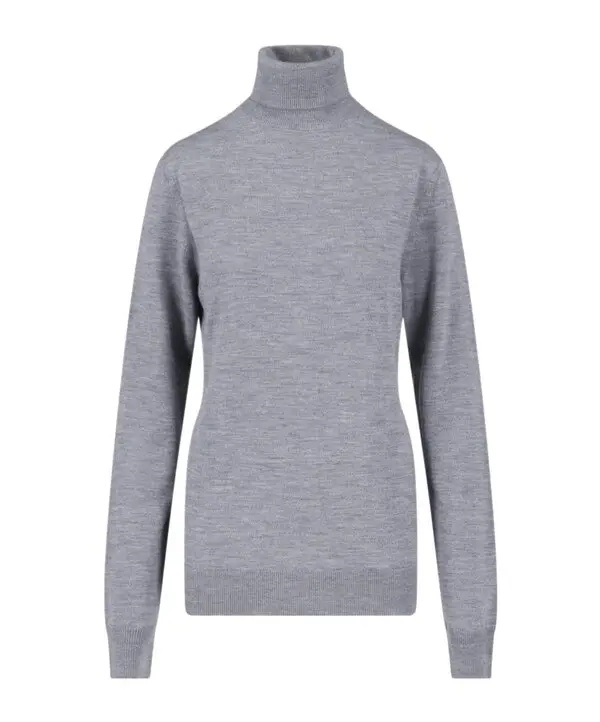 THE FRANKIE SHOP Eve Lightweight Turtleneck Sweater - Gray
