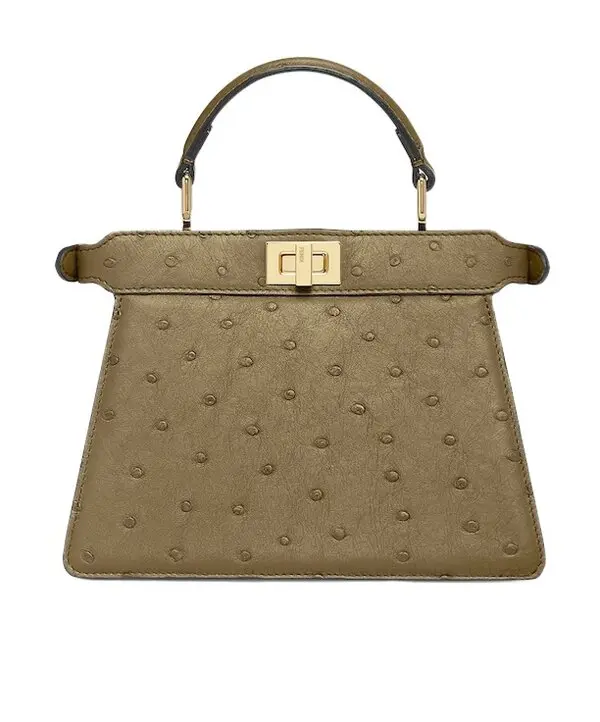 Fendi Green Ostrich Leather Bag