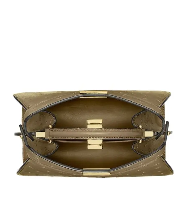 Fendi Green Ostrich Leather Bag