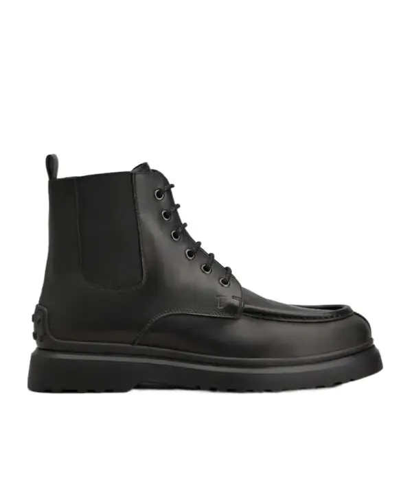 TOD'S Combat Boots In Leather - Black