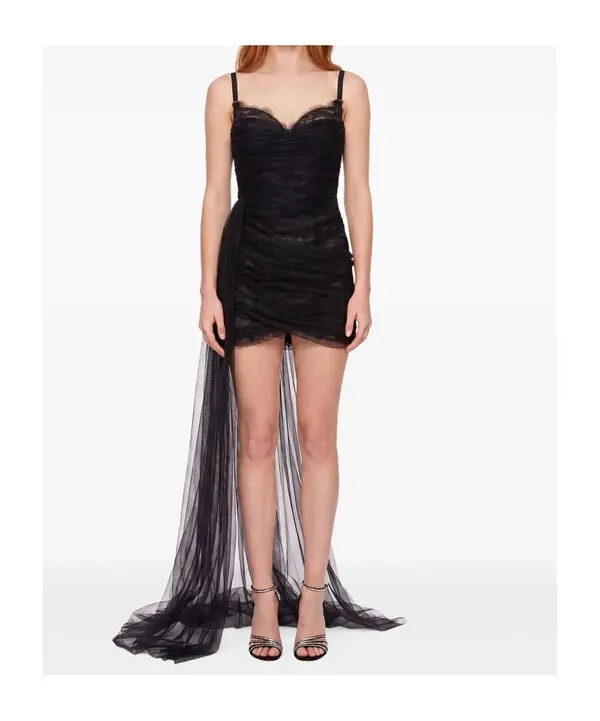MARIA LUCIA HOHAN Latifa Lace-trimmed Ruched Mini Dress