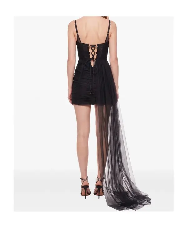 MARIA LUCIA HOHAN Latifa Lace-trimmed Ruched Mini Dress