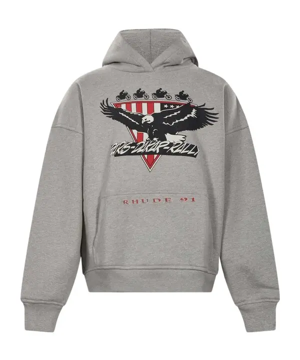 Rhude Logo Printed Long-sleeved Hoodie