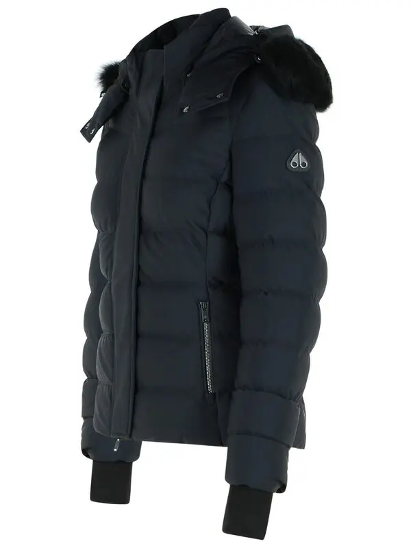 Moose Knuckles Hooded Logo Patch Jacket