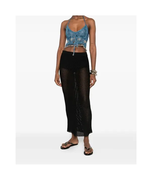 Rabanne Halterneck Embellished Top