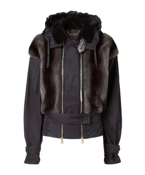 Fendi Mink And Gabardine Blouson - Black