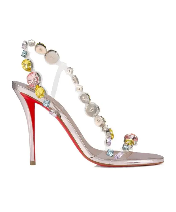 CHRISTIAN LOUBOUTIN Rosa Z Jewel-embellished Sandals - Leche