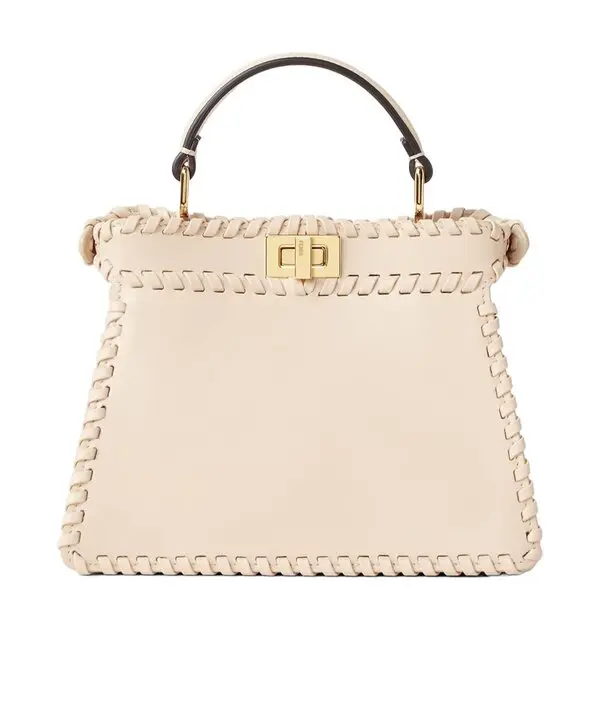 Fendi Multicolor Woven Leather And Suede Bag