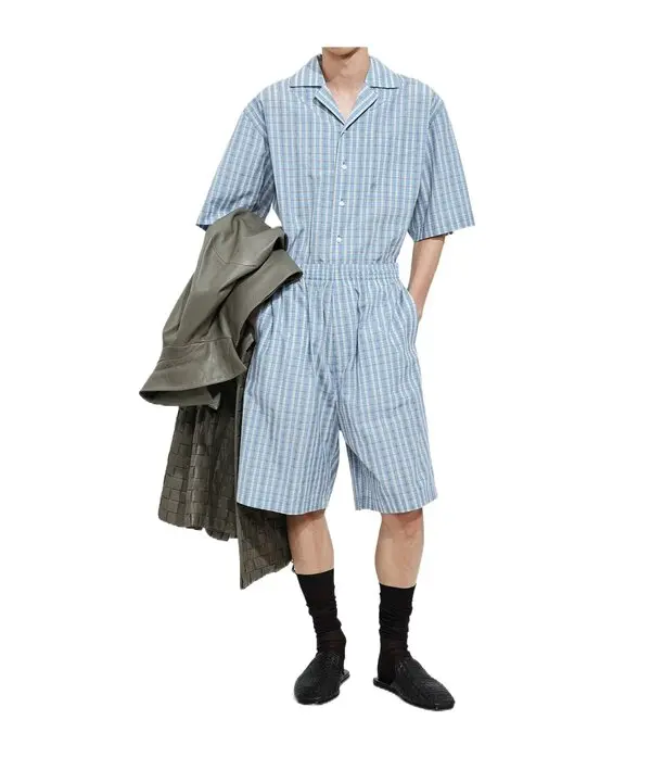 Bottega Veneta Check Shorts