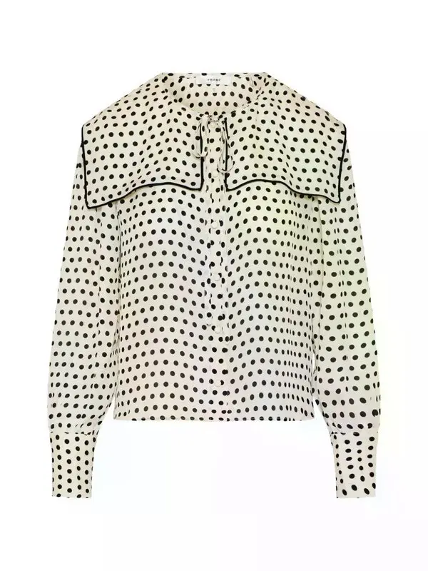 FRAME Fleet Polka-dot Silk Blouse