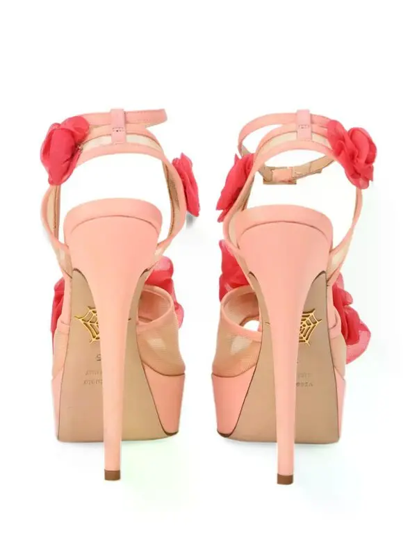 CHARLOTTE OLYMPIA Fleur Floral-applique Platform Sandals