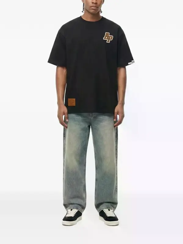 AAPE BY *A BATHING APE Moonface-print Embroidered T-shirt