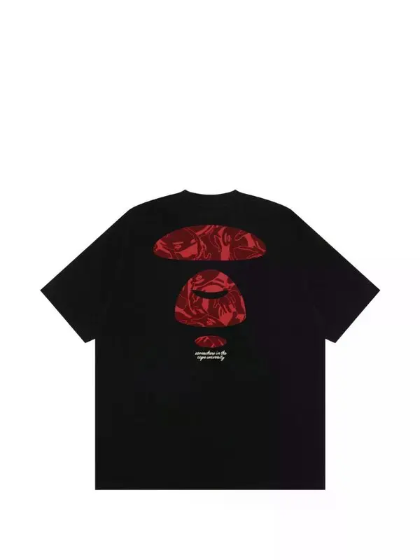 AAPE BY *A BATHING APE Moonface-print Embroidered T-shirt
