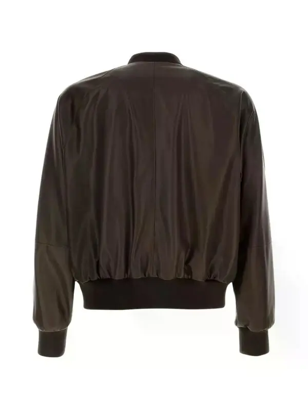 Giorgio Armani Leather Bomber Jacket