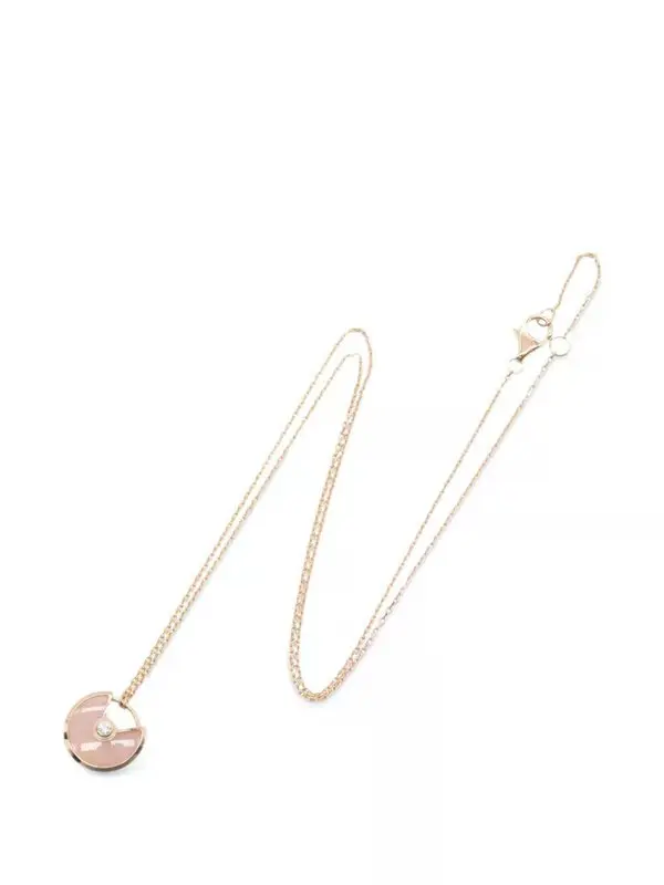 Cartier 2010s Amulette De Diamond Pendant Necklace - Pink