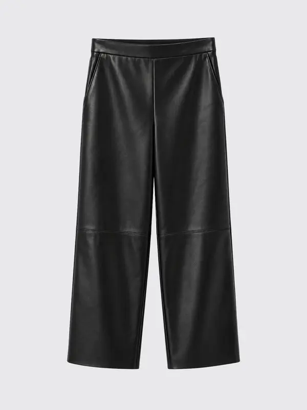 Max Mara Wide-leg Trousers In Smooth Synthetic Leather