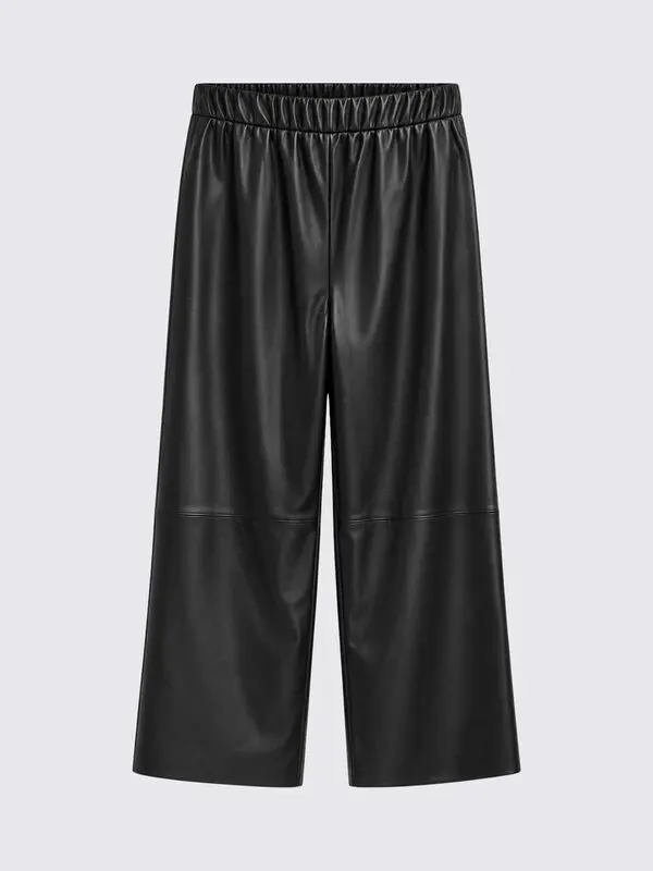 Max Mara Wide-leg Trousers In Smooth Synthetic Leather