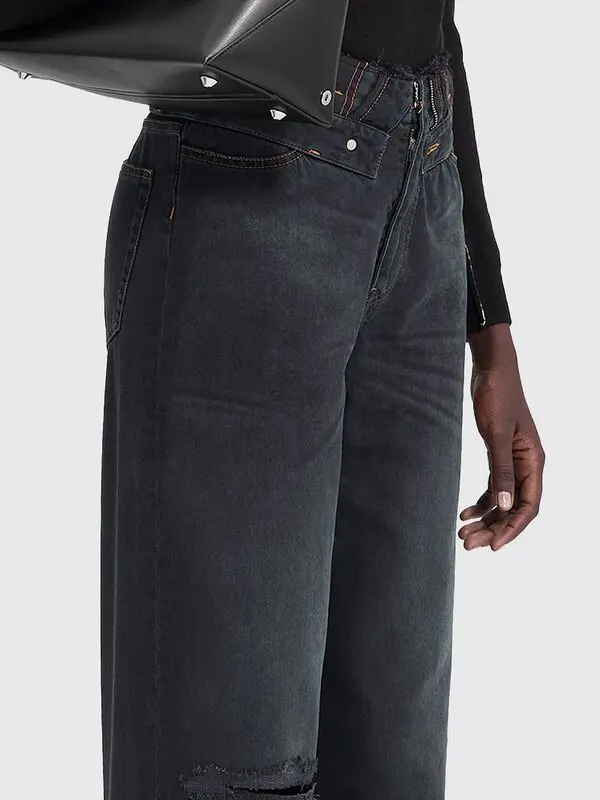 MAISON MARGIELA Distressed-effect Straight Denim Jeans With Logo
