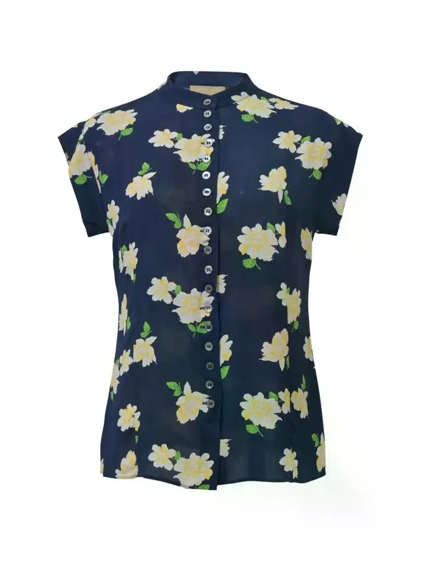 Michael Kors Floral-print Buttoned Blouse