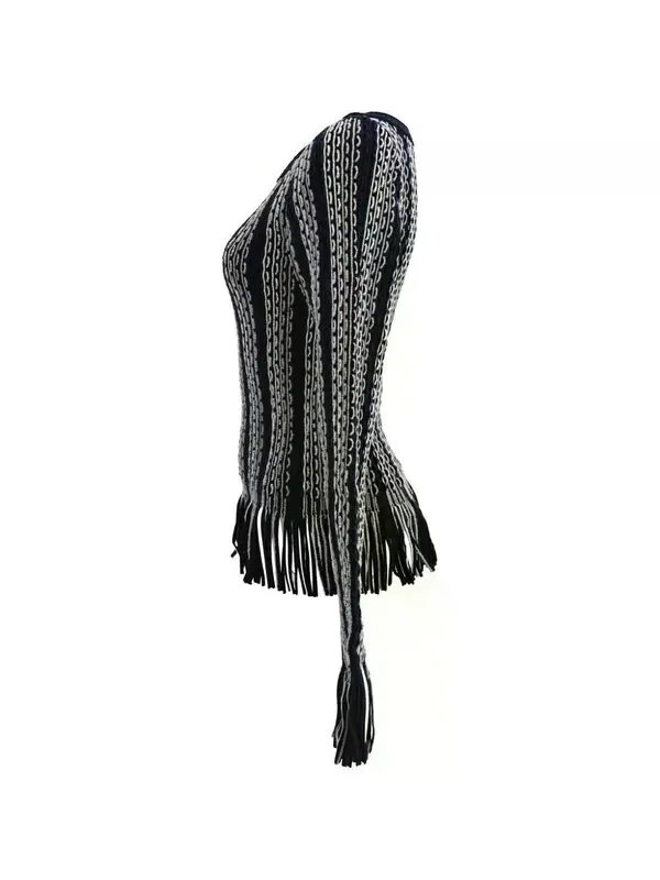 Alaïa Fringed Striped Sweater