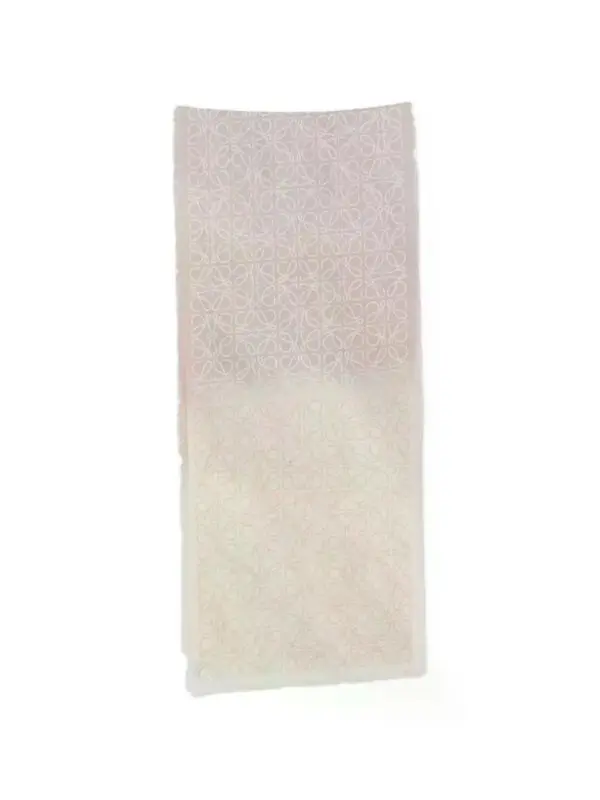 Loewe Scarf In Wool, Silk And Cashmere Blend - Neutrals