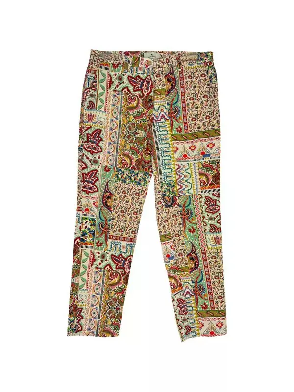 Etro Patchwork-design Trousers - Neutrals