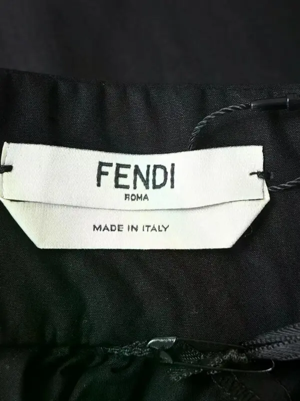 Fendi High-neck Mesh-panelled Shirt
